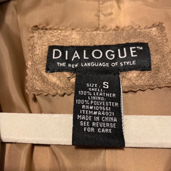 Dialogue | Jackets & Coats | Dialogue Bronzed Metallic Leather Coat ...